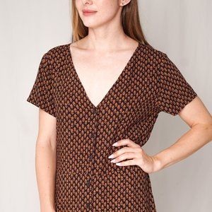 Frye | Dresses | Frye Shortsleeve Buttonfront Floral Maxi Dress | Poshmark